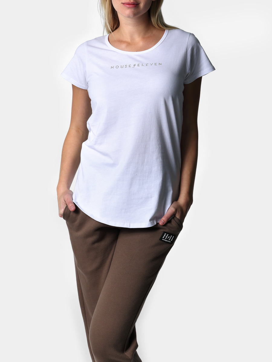 Bedazzled House of Eleven White Tee – House of Eleven by Silva Twins